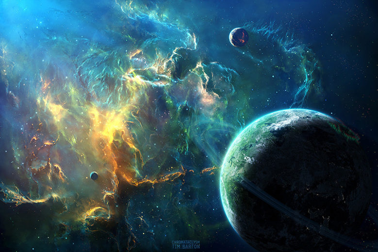 30 Awesome Planets and Space Art Scenes