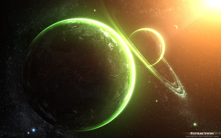 30 Awesome Planets and Space Art Scenes