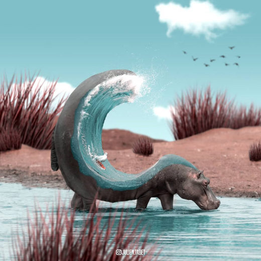 Surreal Animal Photoshop Manipulation by Julien Tabet